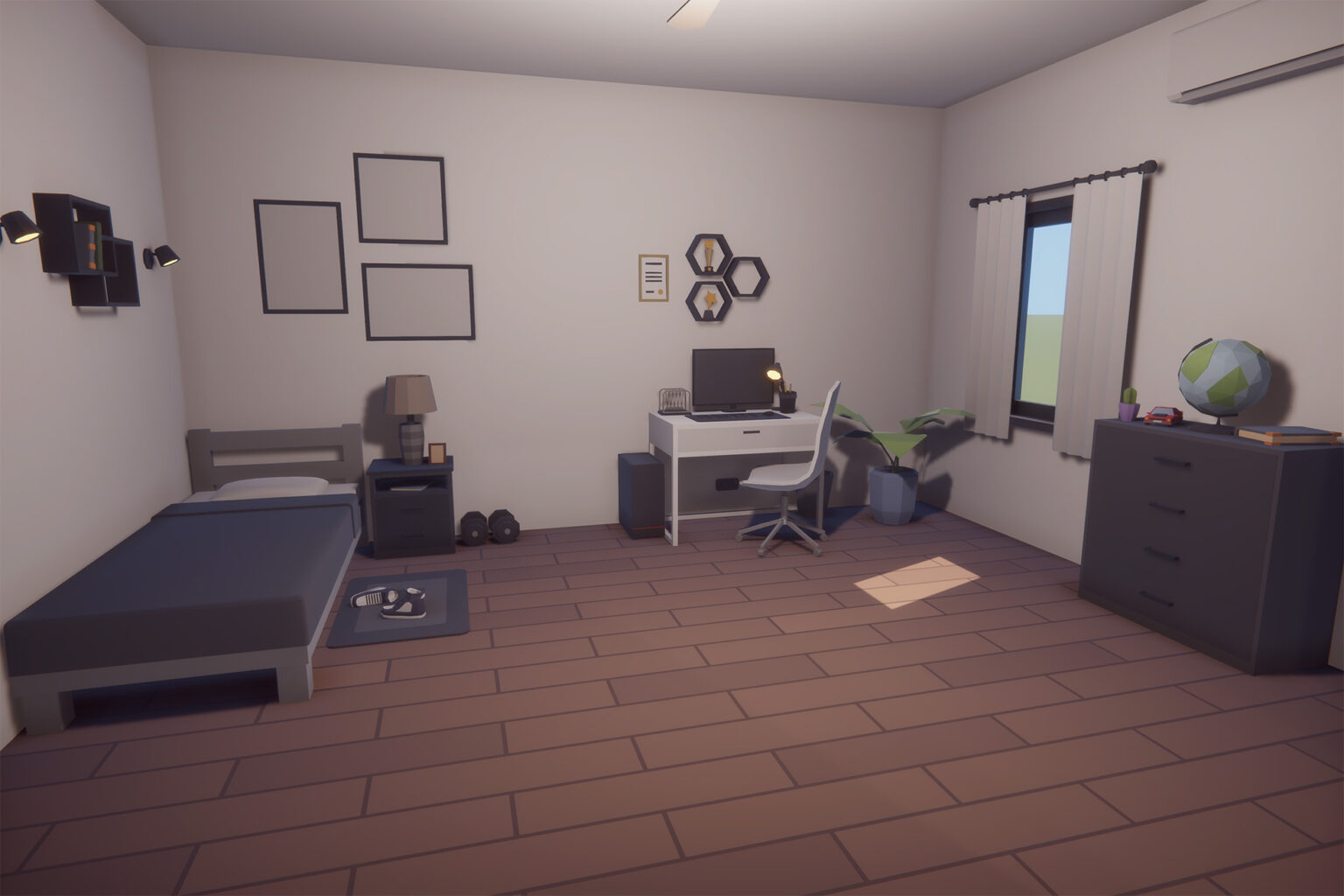 Low Poly House Interior & Exterior - Just Create Studios