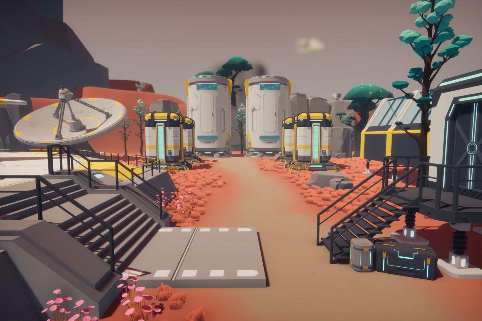 Low Poly Sci-Fi Planet Base - Just Create Studios